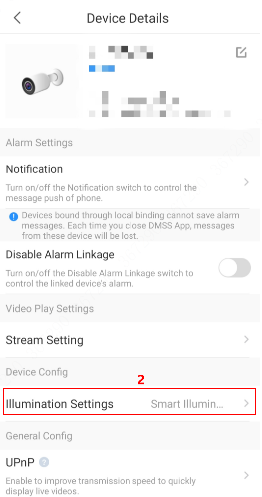 How to turn on/off the illumination light on camera via DMSS – Dahua ...