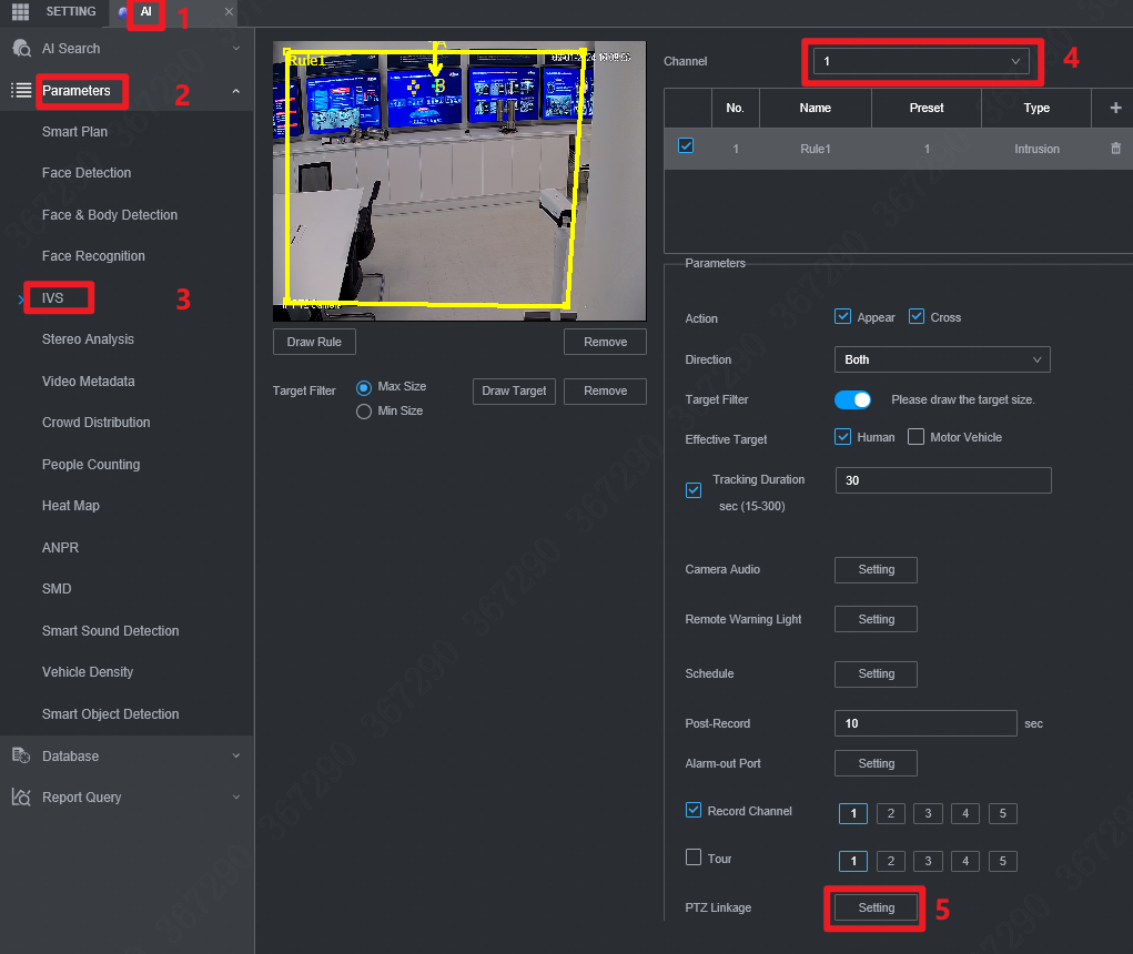 How to trigger PTZ preset moving from Fixed Camera? – Dahua Tech UK & Ireland