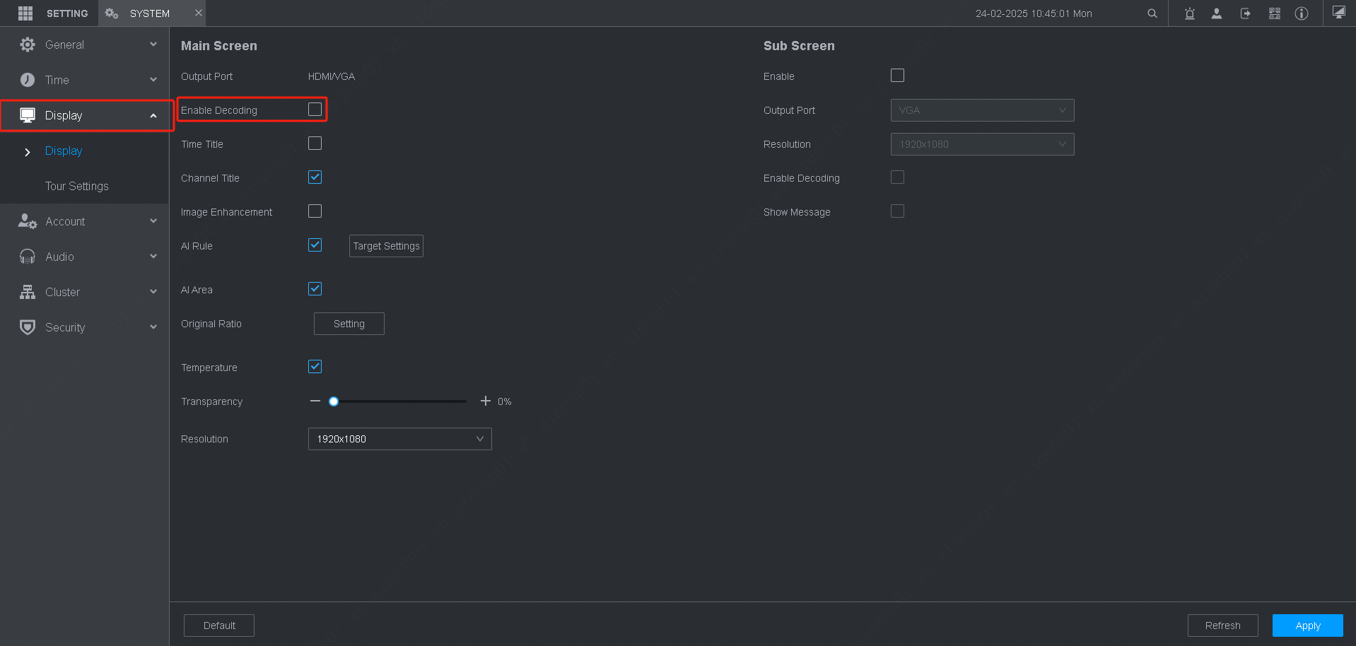 How To Remove Disable Decoding On A Recorder – Dahua Tech UK & Ireland