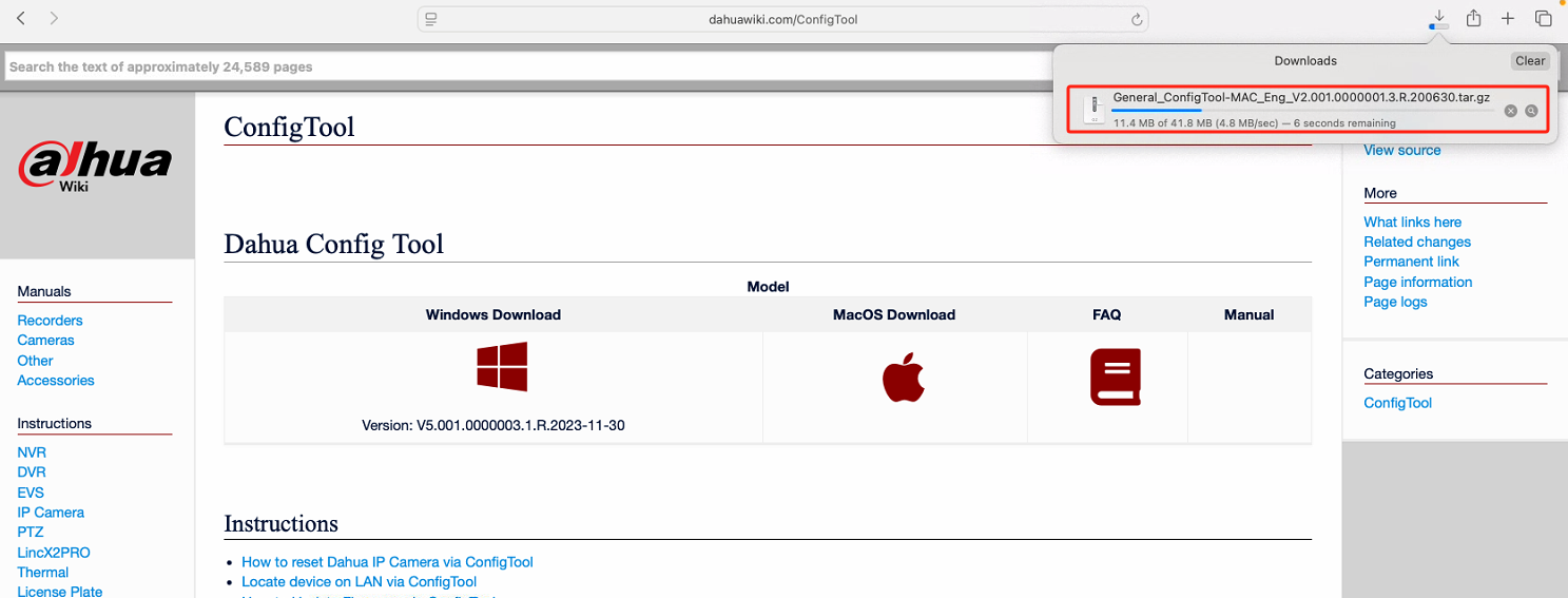 How to download ConfigTool on Mac – Dahua Tech UK & Ireland